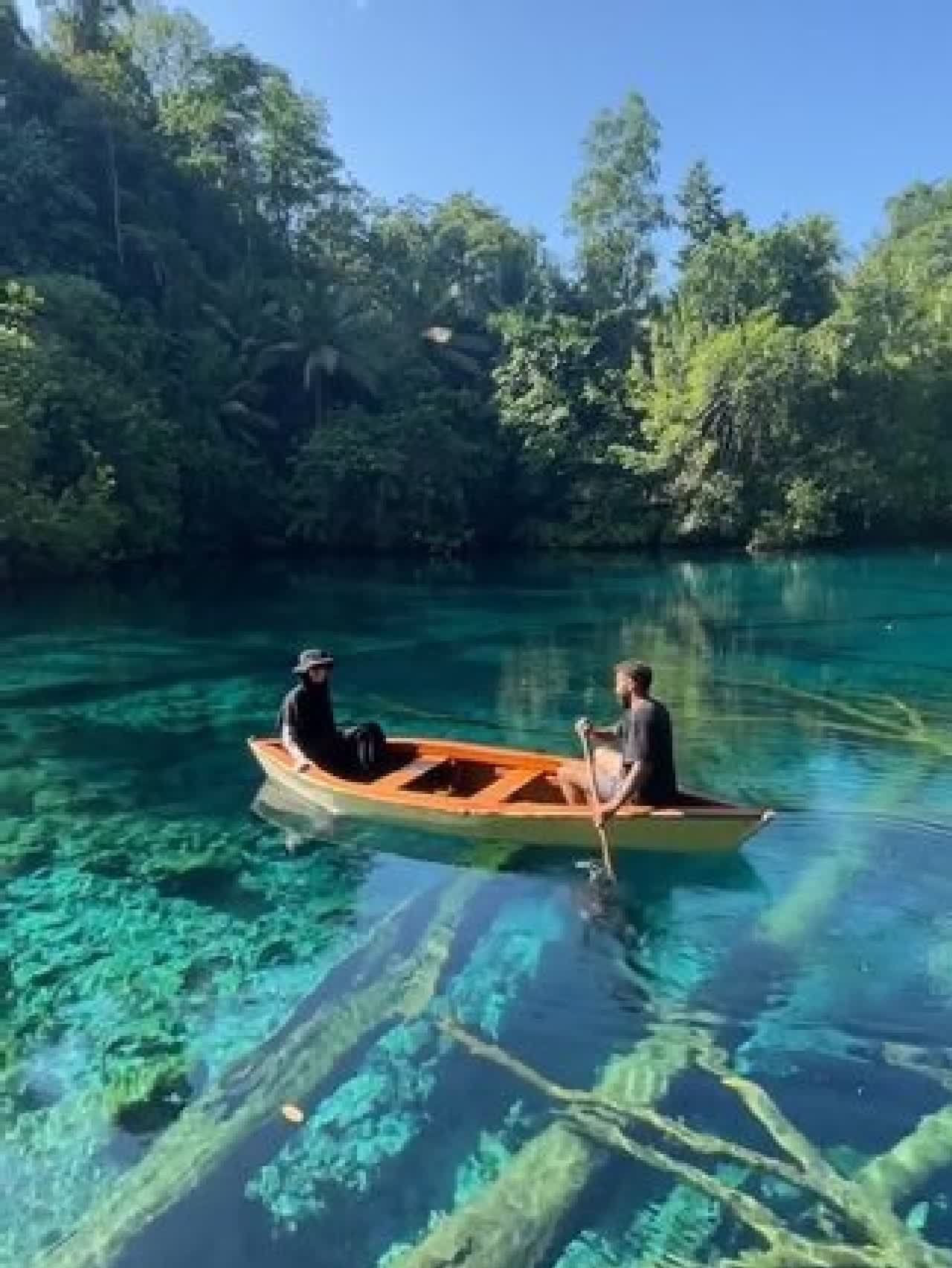 风景如画,清澈见底的水#神奇的大自然 #印度尼西亚群岛