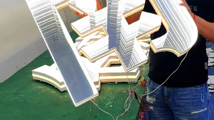 不用电,纯手工的广告牌你没见过吧?#发光字#源头工厂#装修#广告