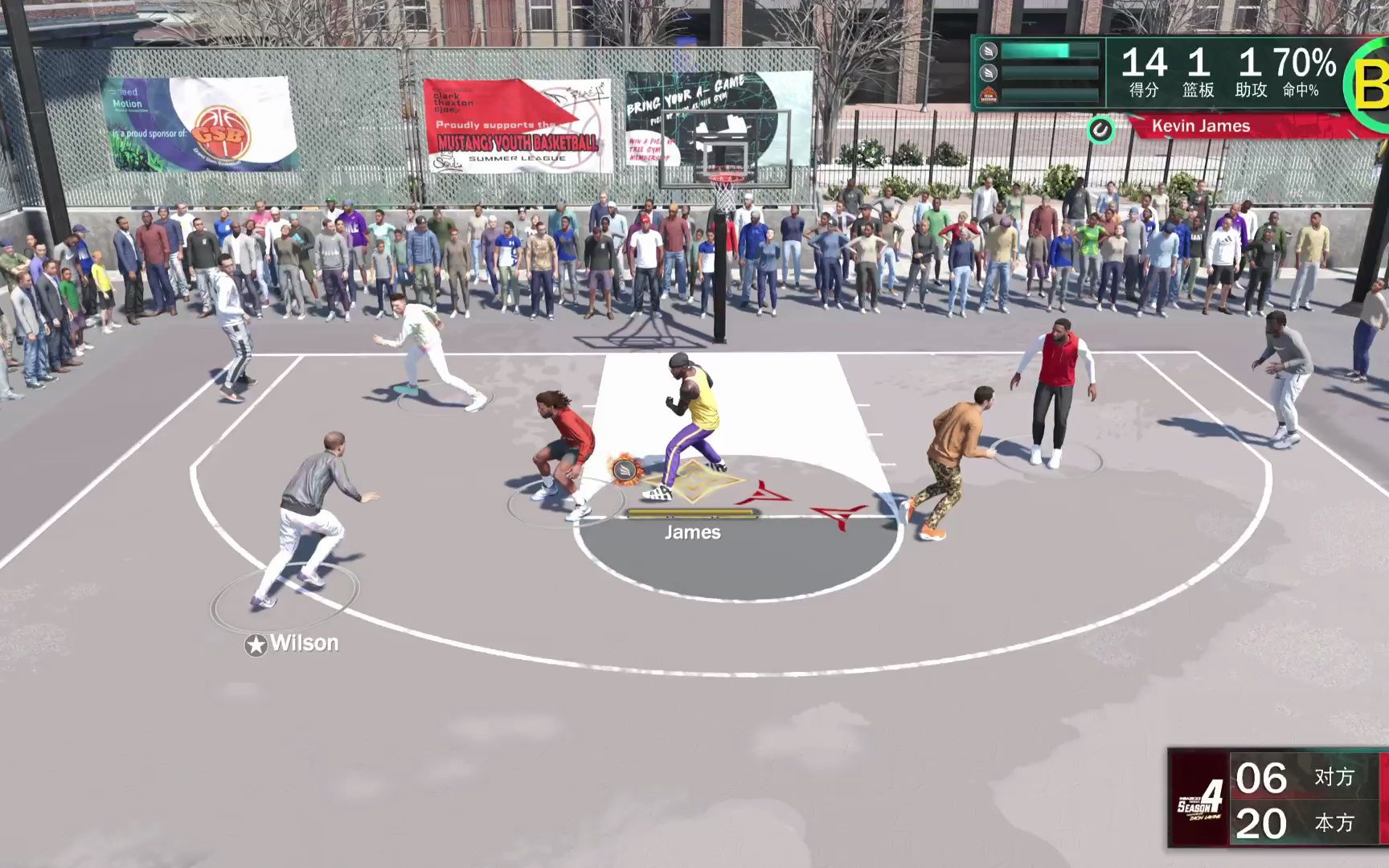 【NBA2K23】当詹姆斯去打街球!99切扣控卫 街球系列 第148期
