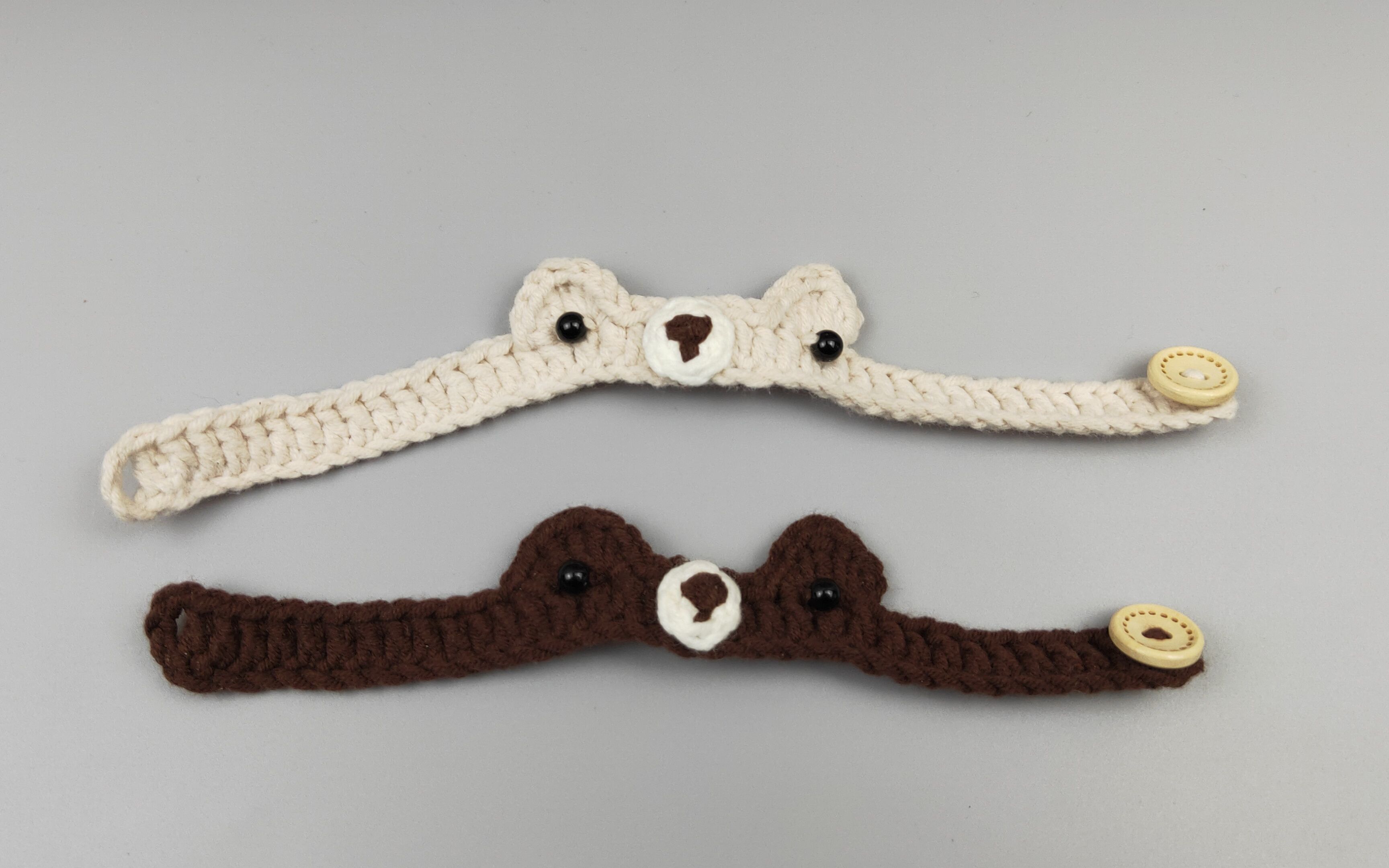 【手工手环】一安生活馆 diy纯手工编织毛线手环 小熊手环编织方法 ...