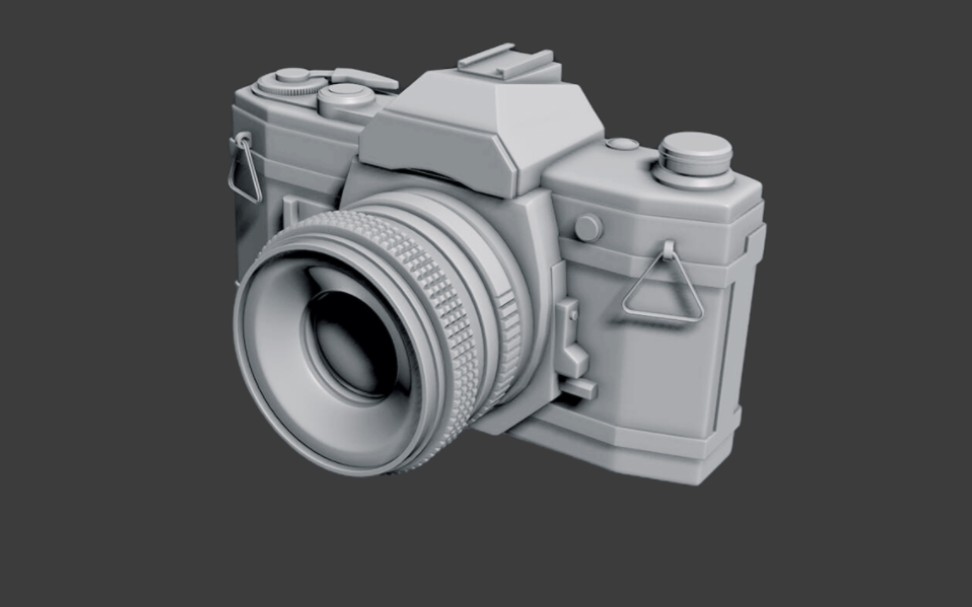 [3d建模]从无到有全流程照相机模型制作,买不起就自己做一个吧