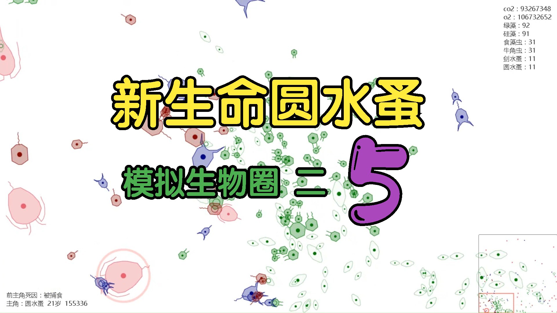 新生命圆水蚤,计算机模拟生物圈第二季【第5期】