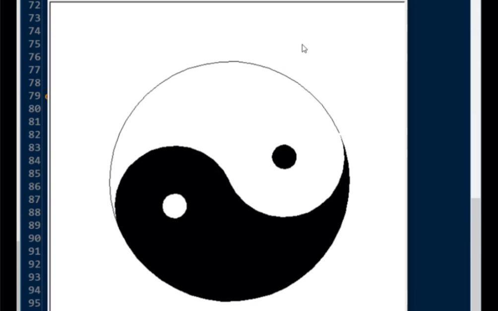 用Python制作一个会旋转的圆的动画。