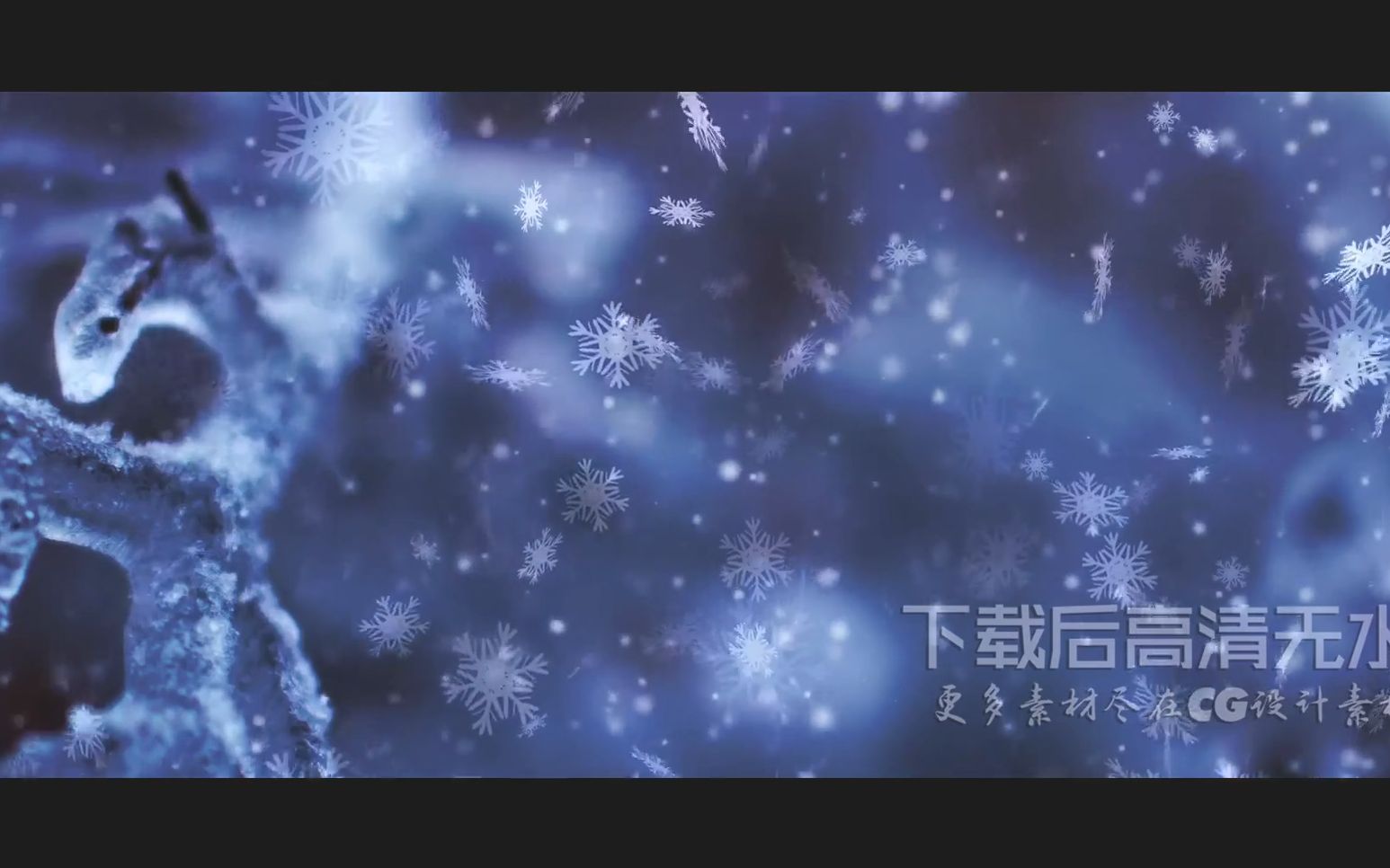 s782 唯美浪漫雪白雪花粒子飘落圣诞树圣诞节冰雪世界动态背景视频...