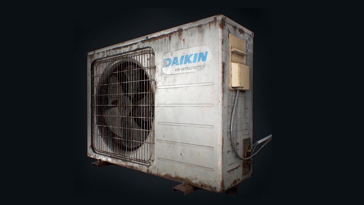 【Maya建模】次世代写实“空调外机”高模制作,适合新手学的简单案例