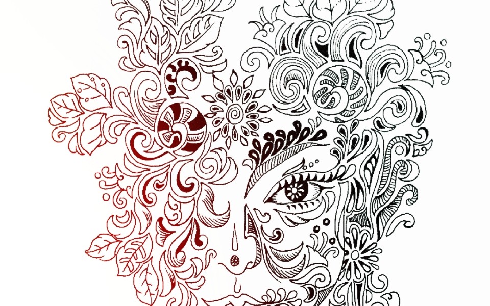 黑白创意画之凝视