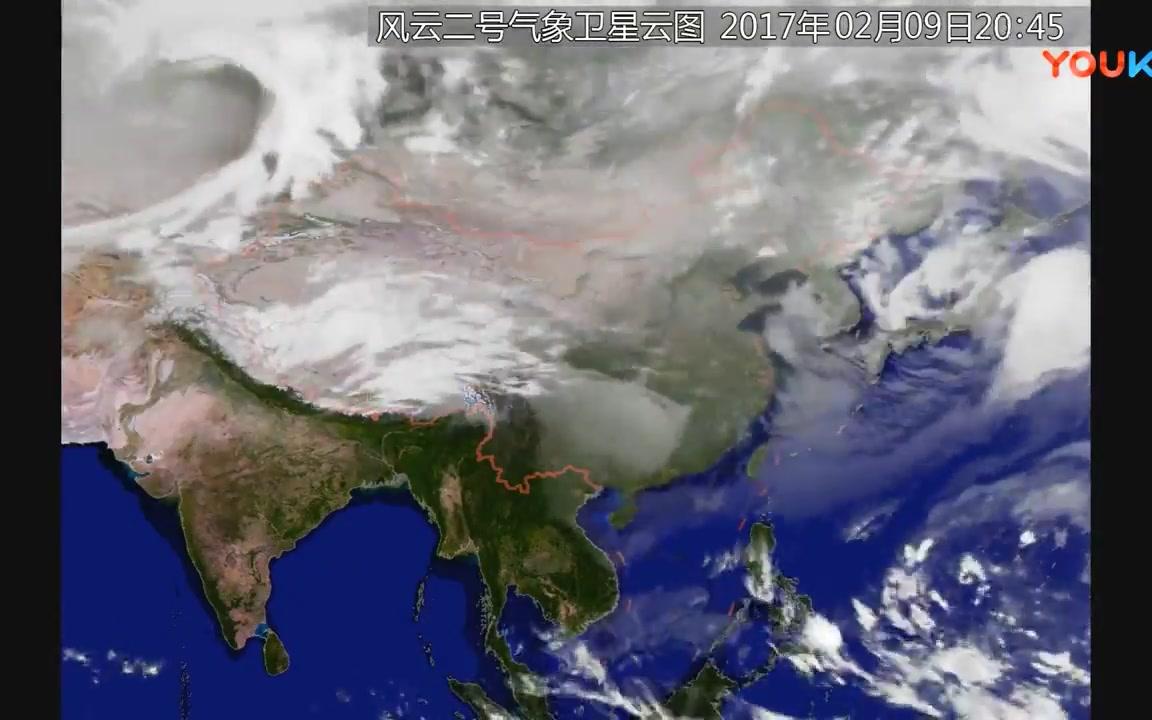 2017年中国彩色卫星云图