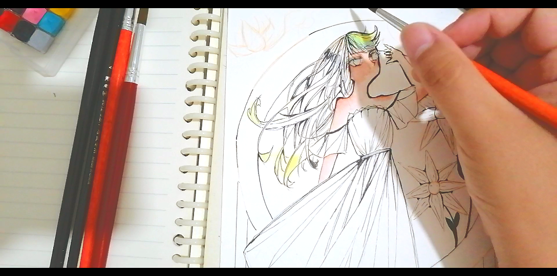 【水彩】让画面丰富起来,太难了,而且用水粉纸画水彩好难把颜色叠...