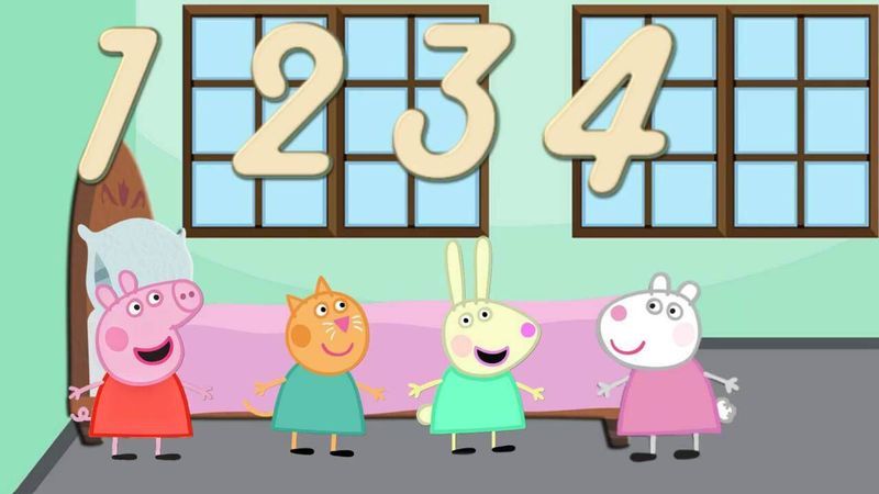 小猪佩奇学数字,趣味早教动画