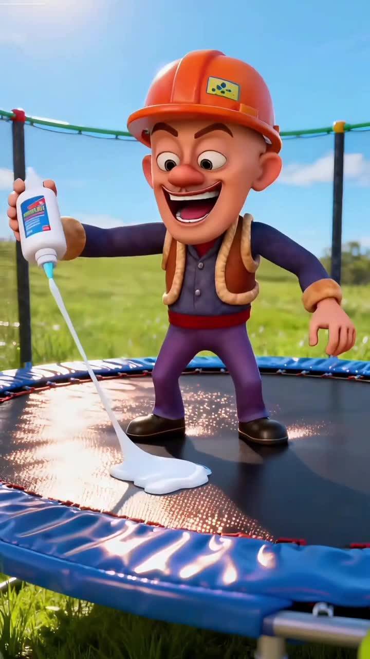 动漫:第一集,挖掘机被胶水粘住了,工程车动画片大全