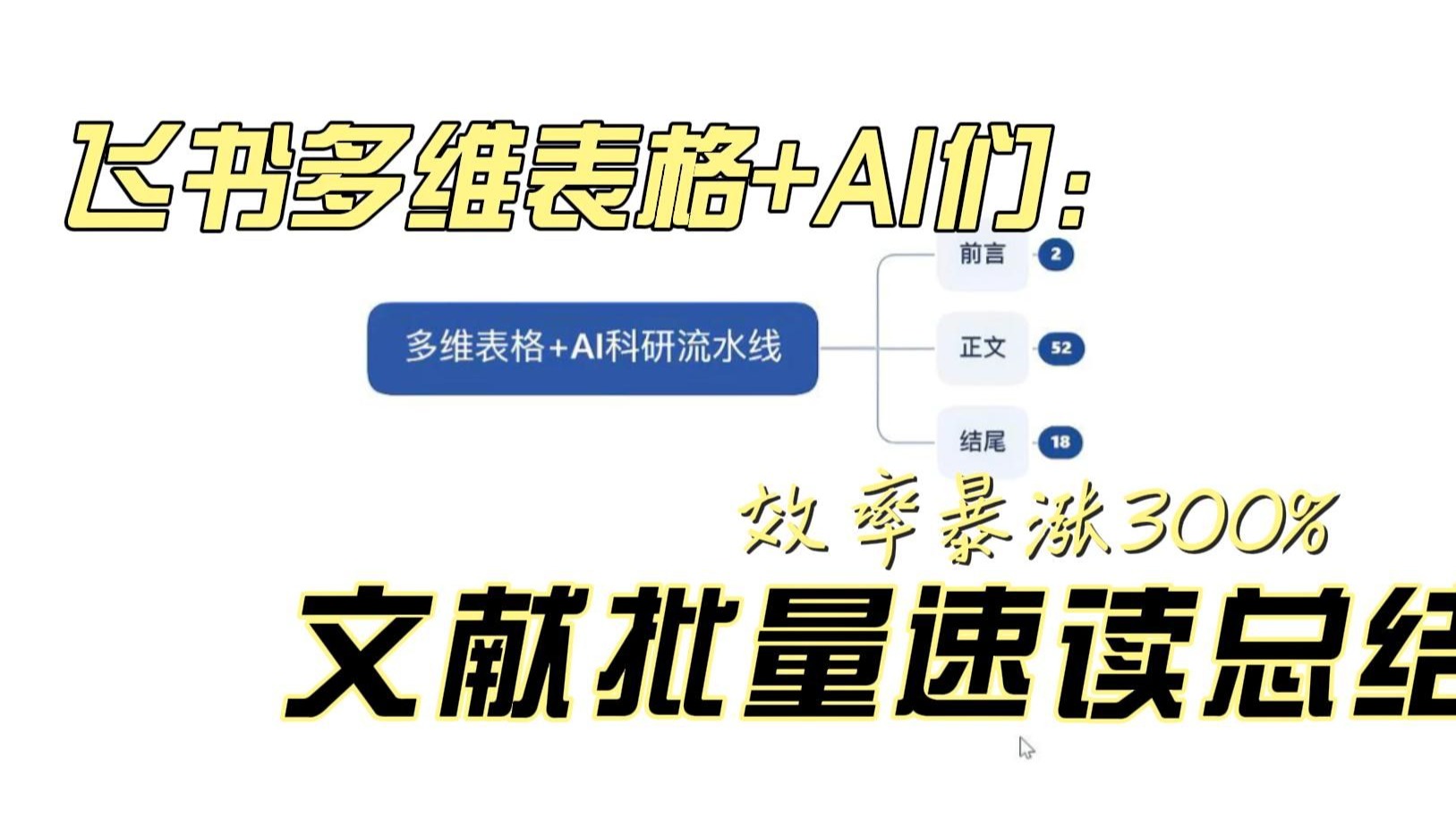 飞书多维表格辅助SCI论文批量速读总结