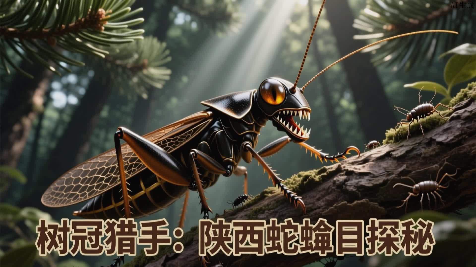 生物探秘:蛇蛉成虫树栖技巧 - 陕地实录