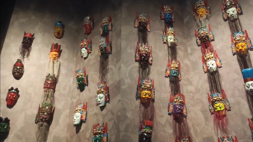 云南!贵州!少数民族传统特色文化戏剧!傩戏!挺吓人的面具