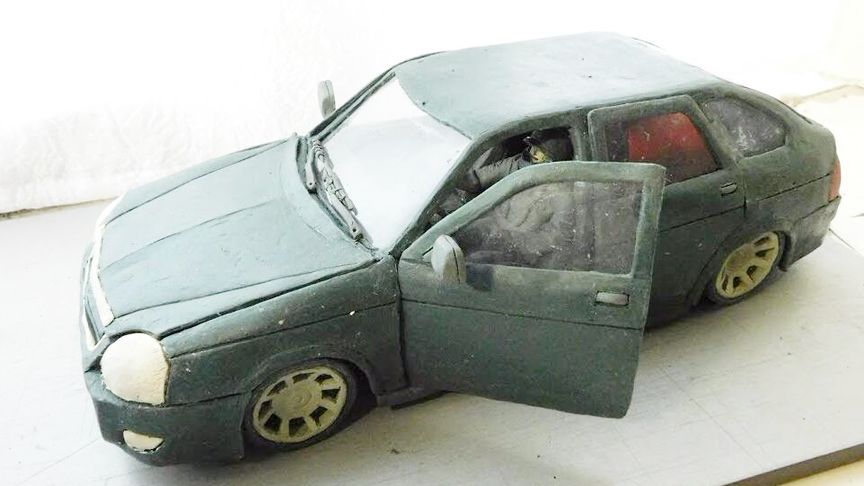 真是没有想到,这小汽车竟然是用橡皮泥做成的