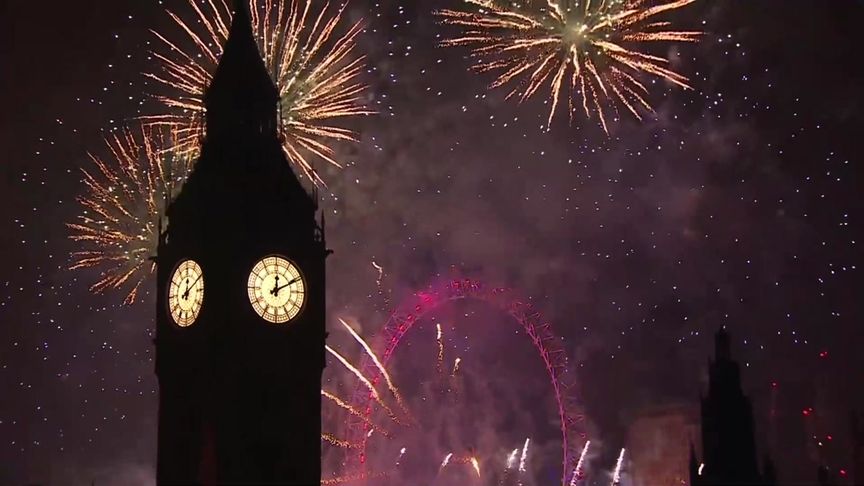 2017年英国伦敦新年焰火表演视频