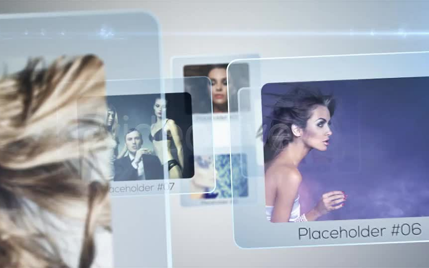 AE模板-透明边框特效的幻灯片视频婚礼相册视频同学聚会视频儿童...