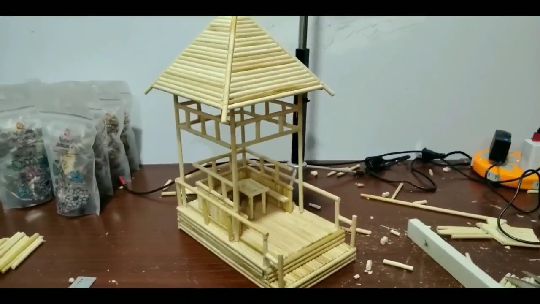手工筷子制作凉亭