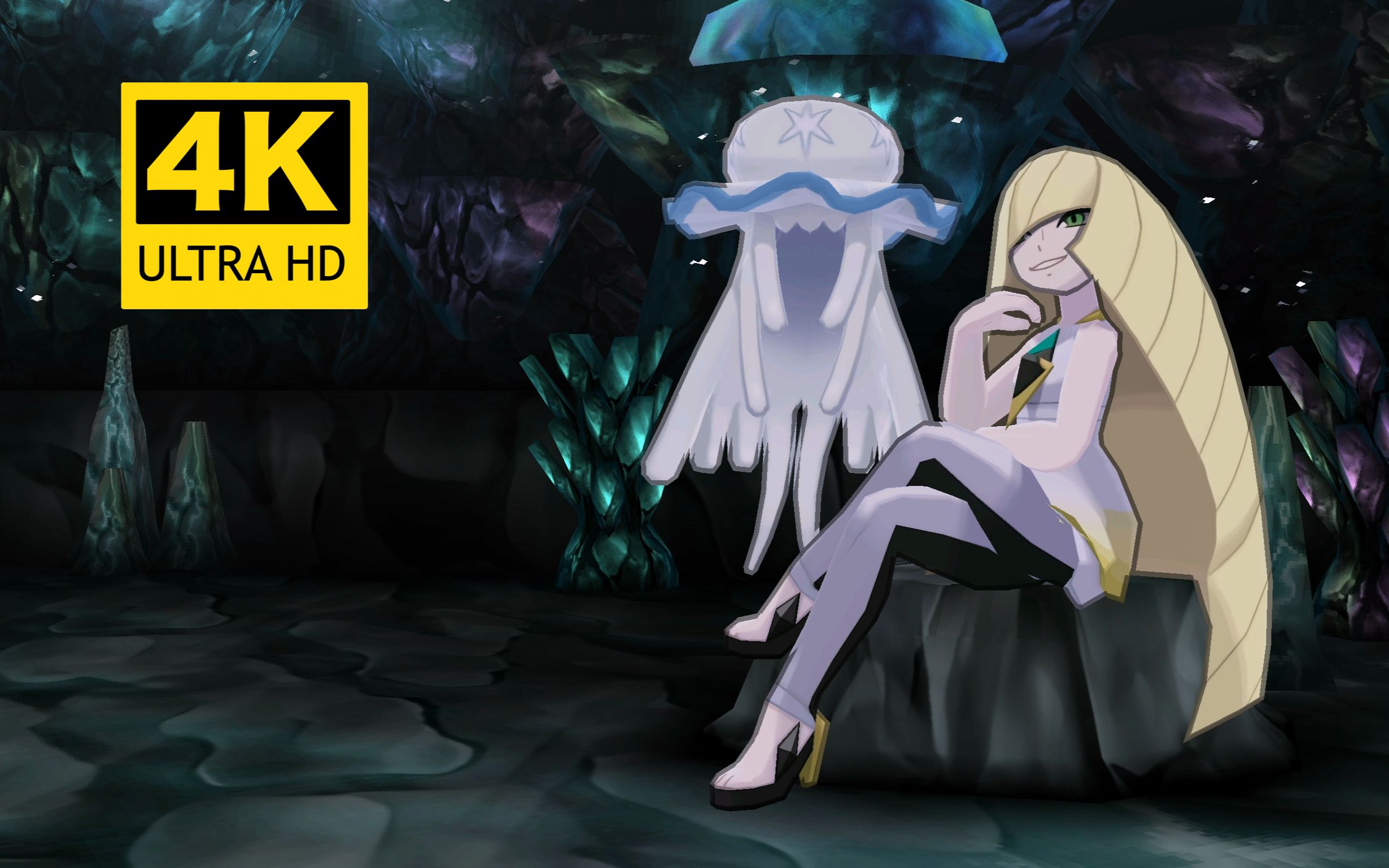 【4K】宝可梦 月亮 Lv:50 美月 Vs 露莎米奈 无伤 Pokemon 神奇宝贝 ...