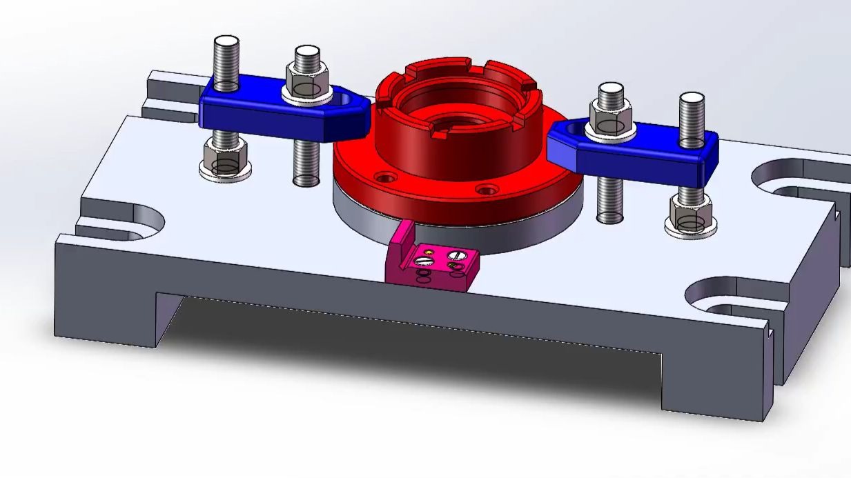 夹具-轴承端盖加工工艺及关键工序夹具三维装配设计