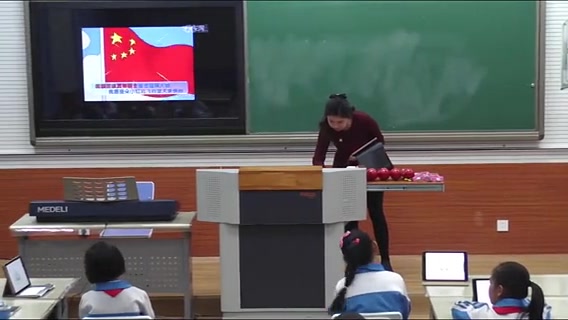 人音小学音乐一上《3国旗国旗真美丽》-王老师全国一等奖|优质课视频...