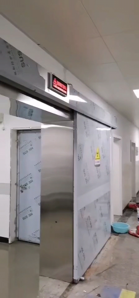 名工匠辐射防护电动推拉平移铅门安装调试完成!#很贵但绝对很值的...