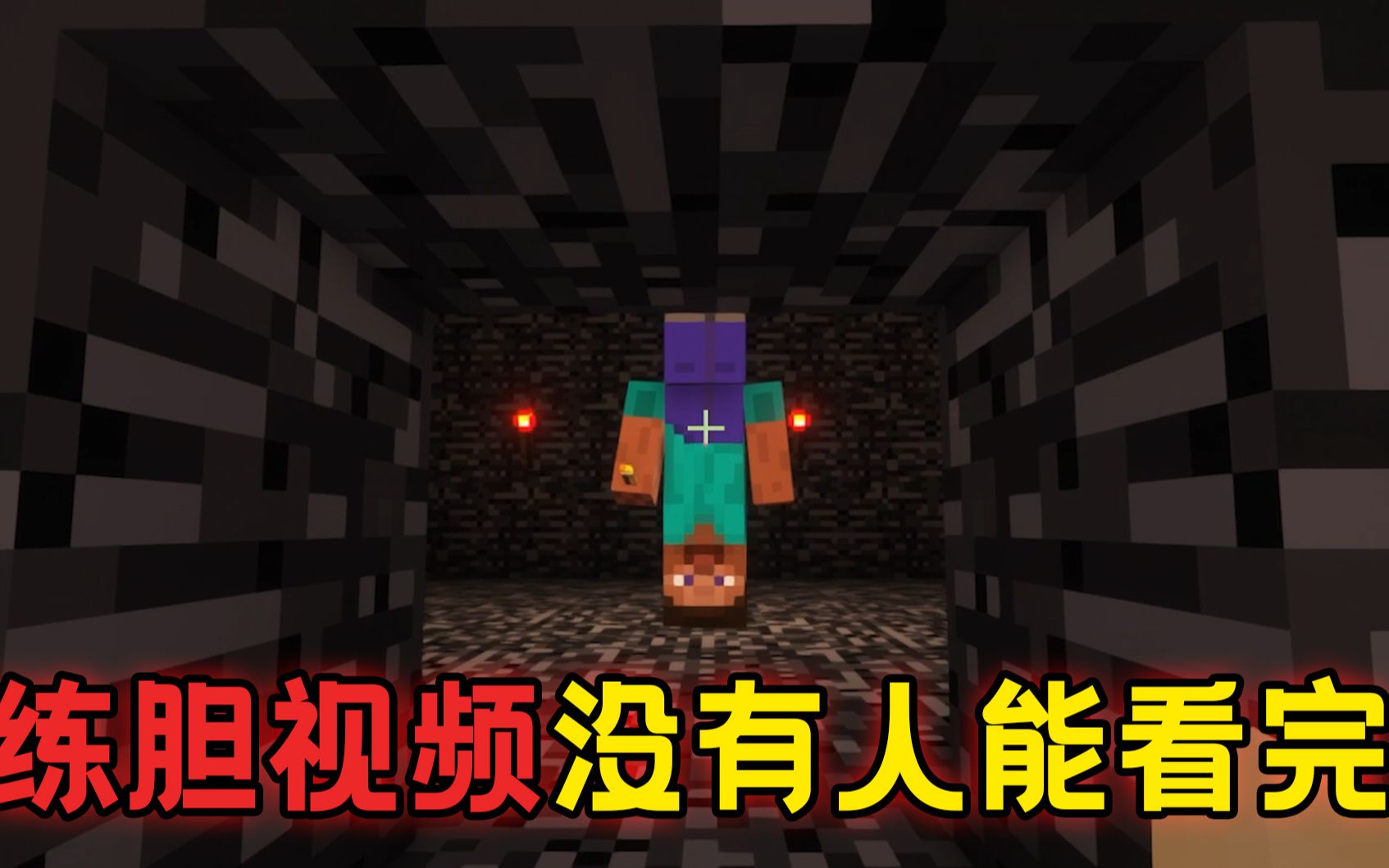 我的世界:练胆视频,胆小的可以离开了!_单机游戏热门视频