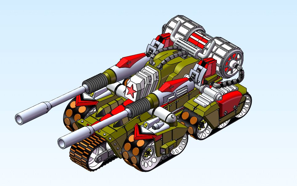 机械仿真动画,用SolidWorks建模天启坦克【源文件免费领取】