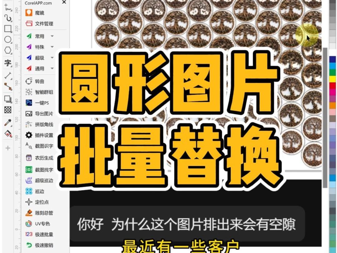 圆形图片批量替换~~【CDR魔镜插件】