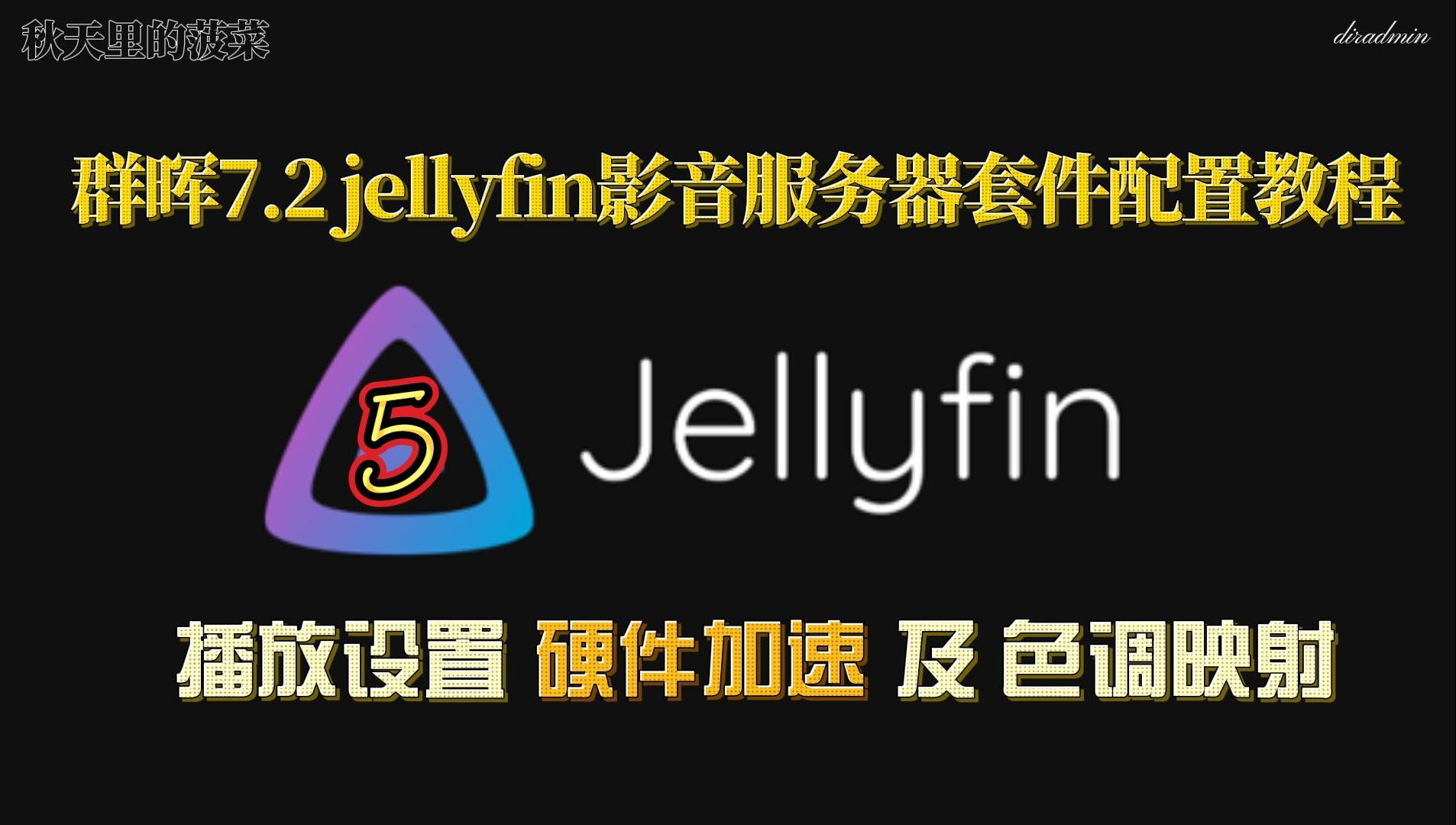 群晖系统7.2版本jellyfin影音服务器套件配置教程5播放设置硬件加速及...