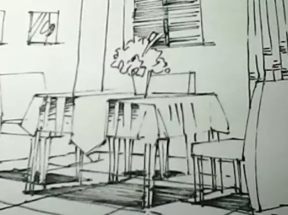 15 室内设计手绘表现技法 线描住宅餐厅练习(一)