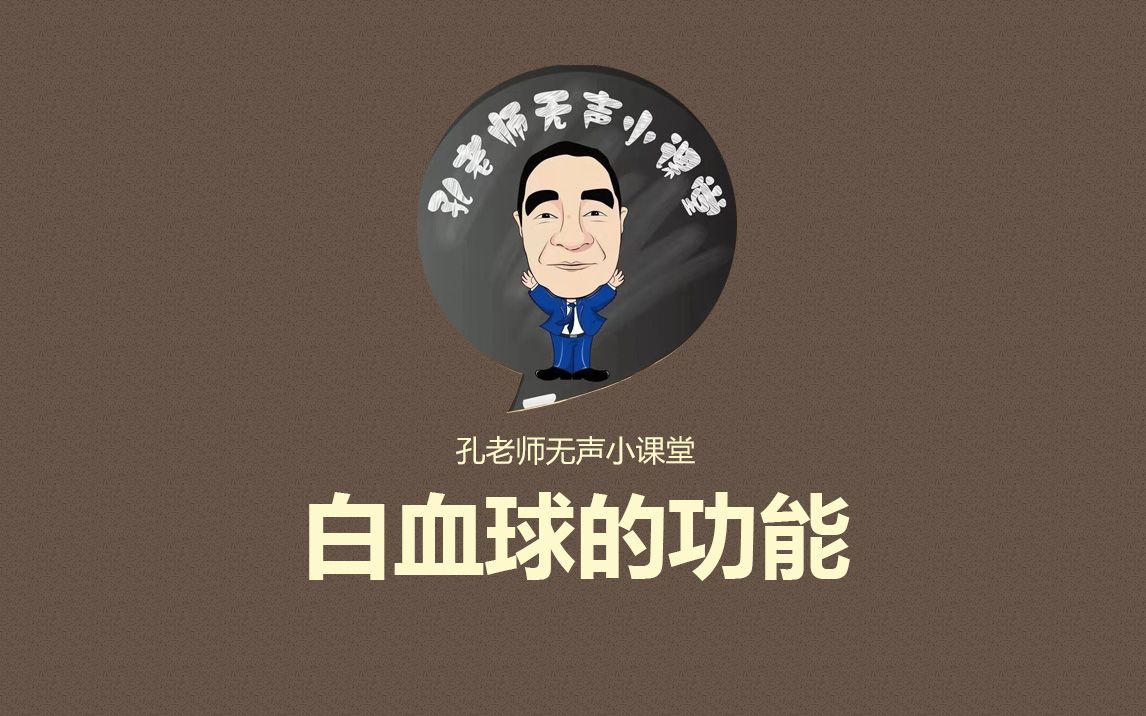 孔老师无声小课堂:白血球的功能