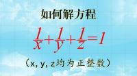 这个倒数方程有10个整数解, 读过高中的请进!