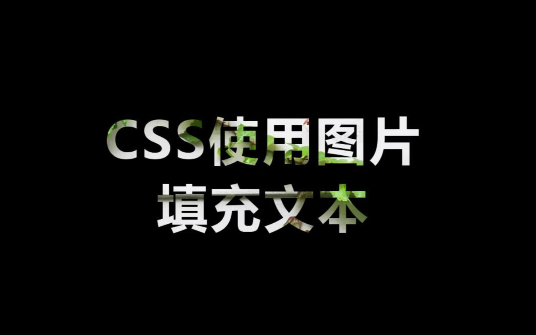 CSS使用图片填充文本