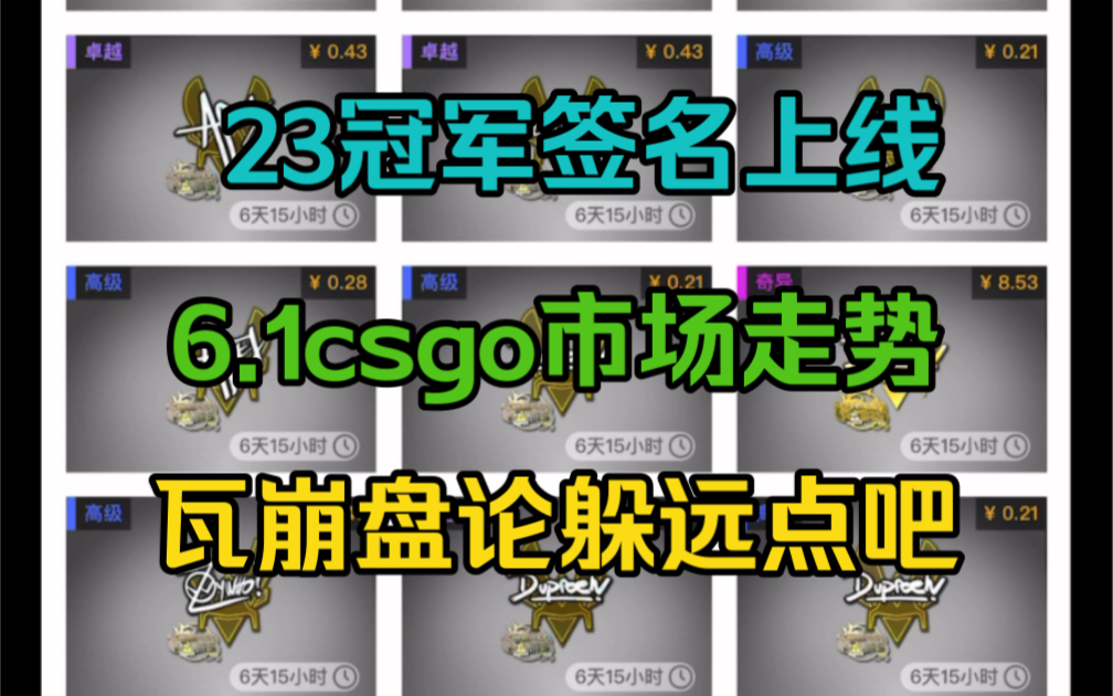 6.1csgo饰品市场走势,巴黎冠军签名胶囊上线