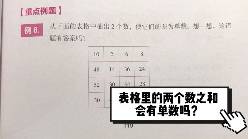 宝宝学数学:小朋友们表格里两数之和会有单数吗?动脑筋想一想,