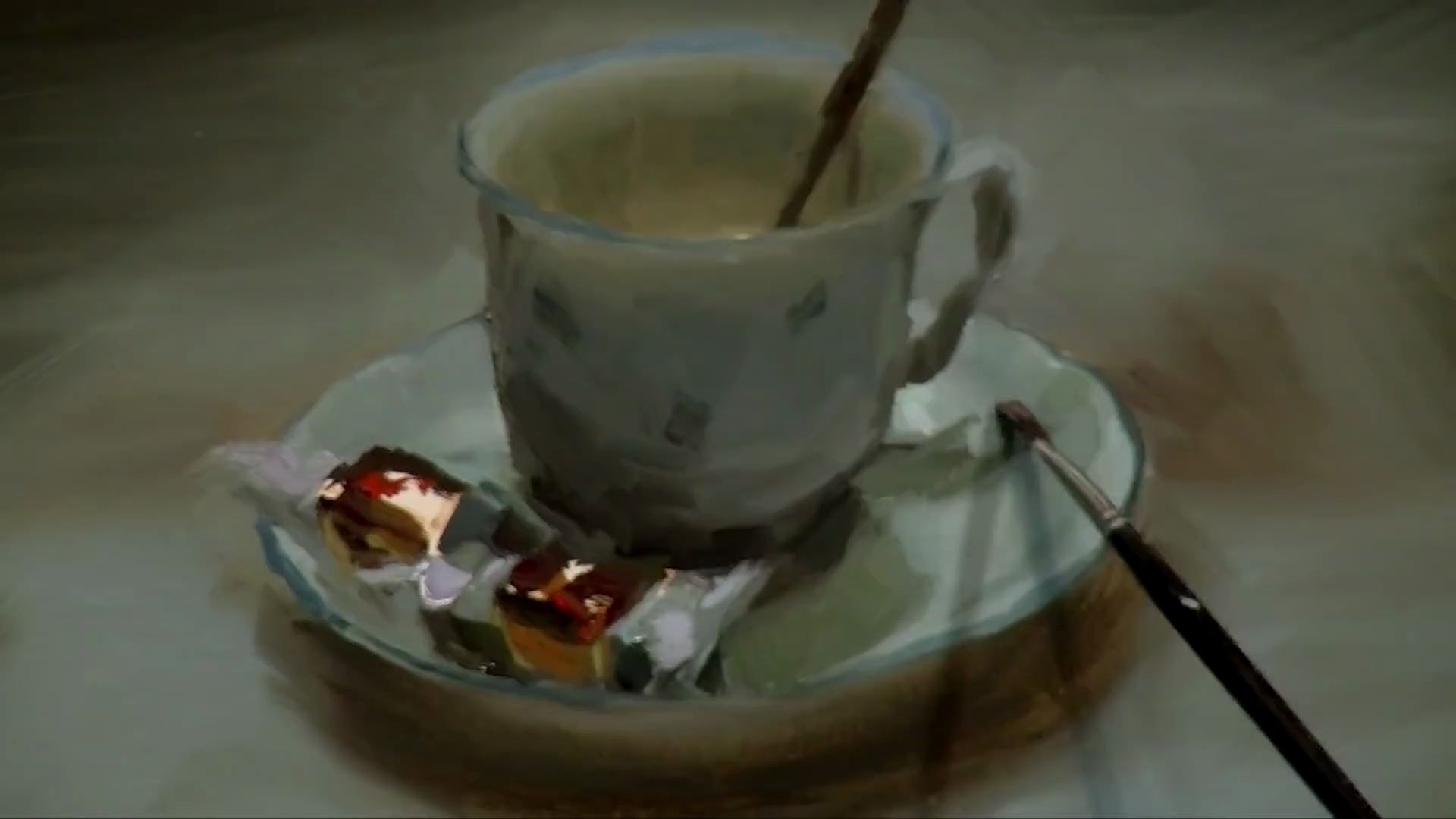 【绘画】如何用油画颜料画一只陶瓷咖啡杯?看看大佬是怎么做的~