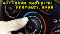 冬天汽车开暖风时,要不要打开AC键?很多新手都做错了,建议收藏