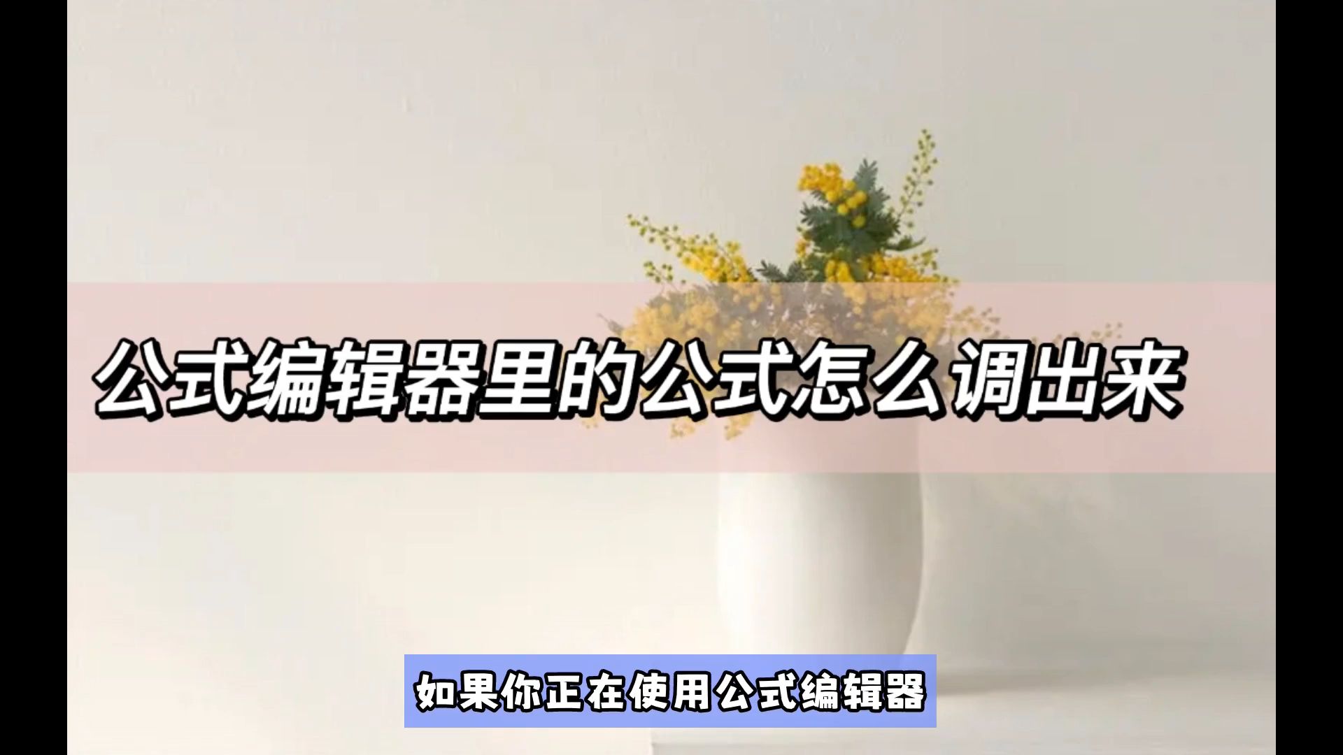公式编辑器里的公式怎么调出来,分享好用的公式编辑器