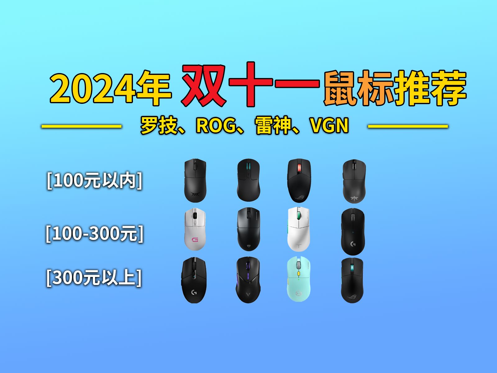 【双1抢先看】2024年双十一鼠标推荐!游戏/办公/静音鼠标 0-700元...