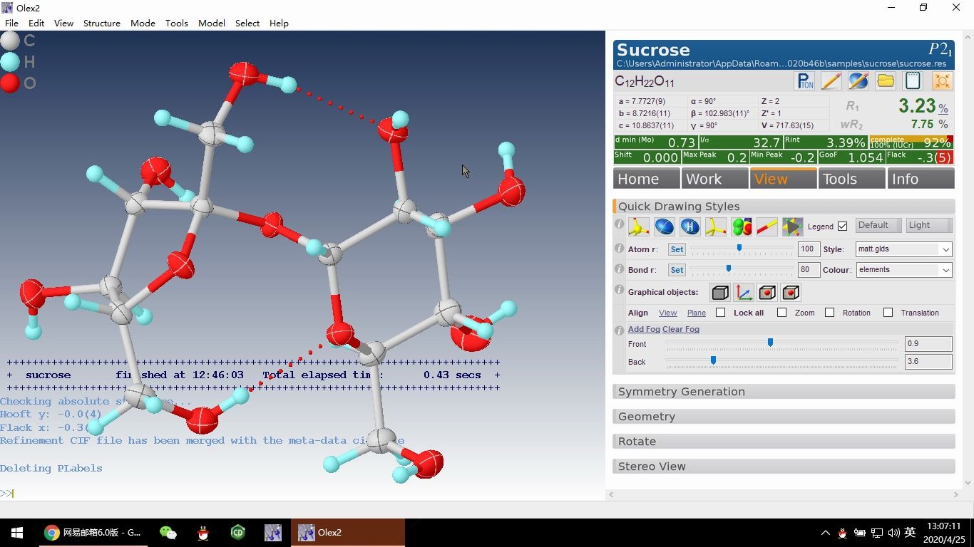Olex2中图例(Legend)问题解决方案及tif图片输出