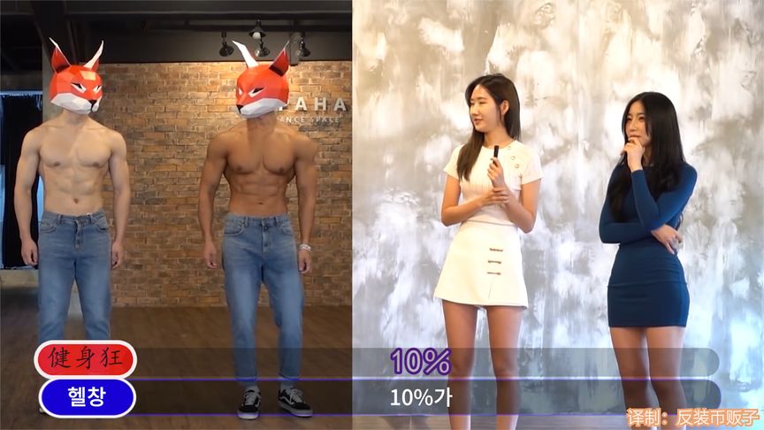 【中文字幕】女生对男生不同体脂率身材的评价