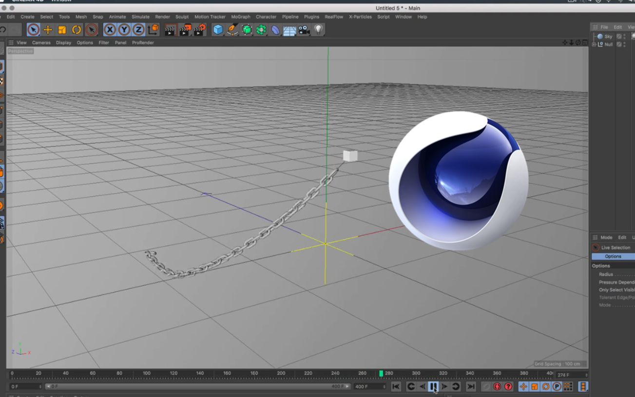 C4D技巧教程:制作一个简单的C4D链条动画