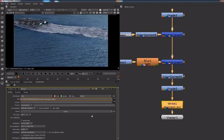 【Houdini】完整船航行镜头制作,模型渲染一气呵成