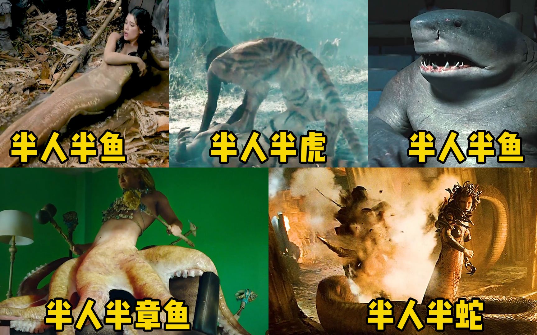 盘点电影里的半人半物,你觉得随更厉害?被美杜莎看一眼就会石化