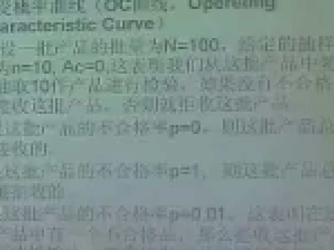 品质管理《抽样检验的方法》下