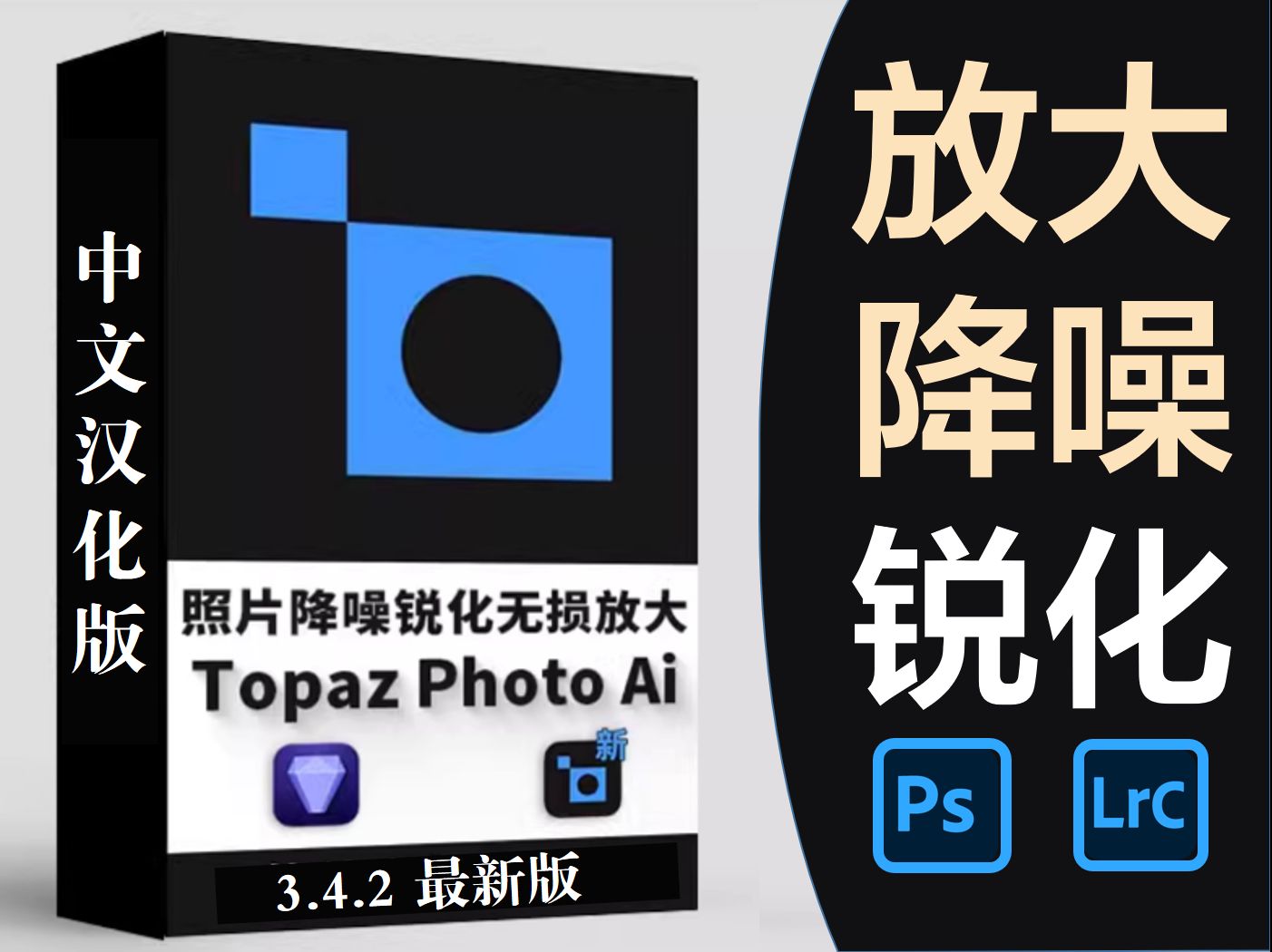 Topaz Photo AI 3.4.2中文版图片高清修复放大智能模糊清晰模型包