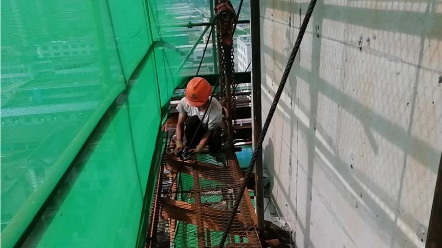 外架悬挑梁,拉钢丝绳