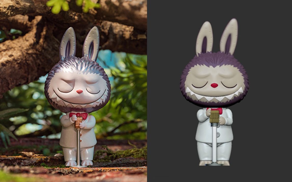 【泡泡马特】LABUBU森林音乐会小兔子手办模型制作。zbrush雕刻教程