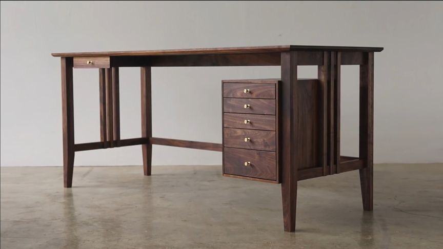 【匠人制造】带抽屉的橡木木桌制作全过程,设计感满满