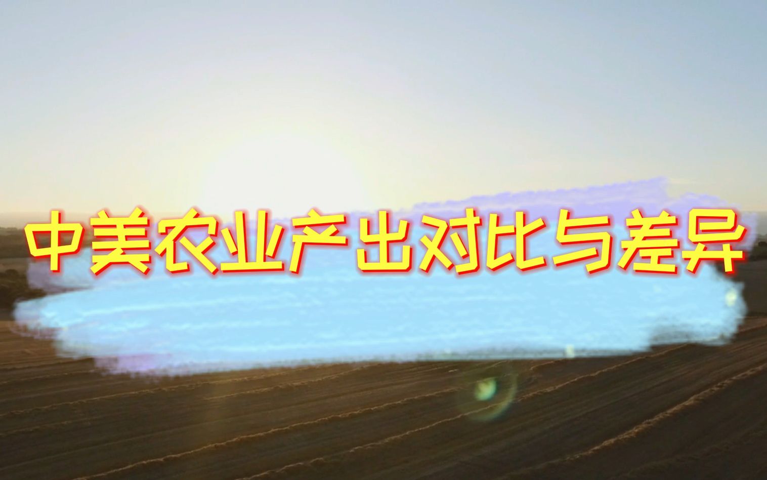 第四期:中美农业产出对比与差异